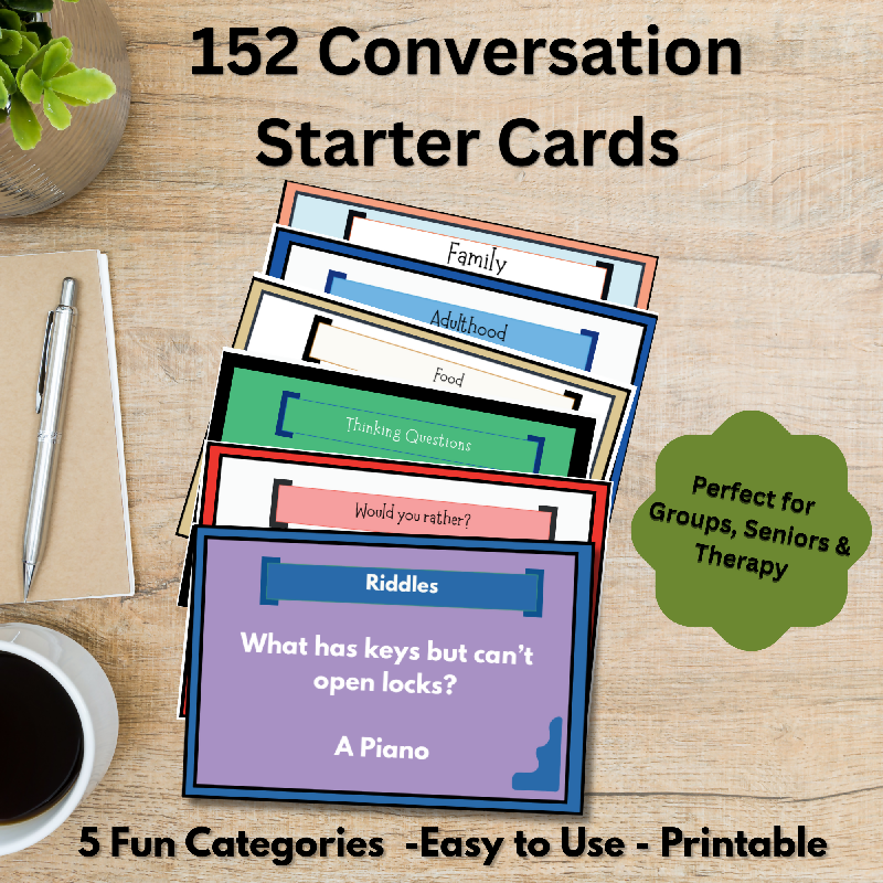 Conversation starter card deck – Activity Directors Pay Activity Directors